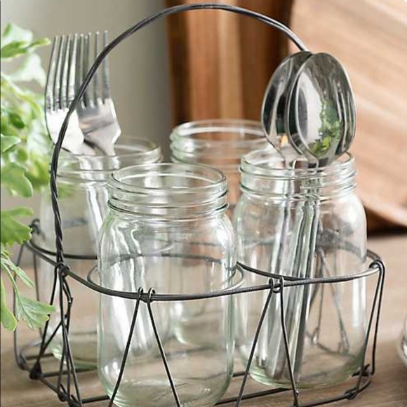 Accents | Farmhouse Mason Jar Caddy | Poshmark
